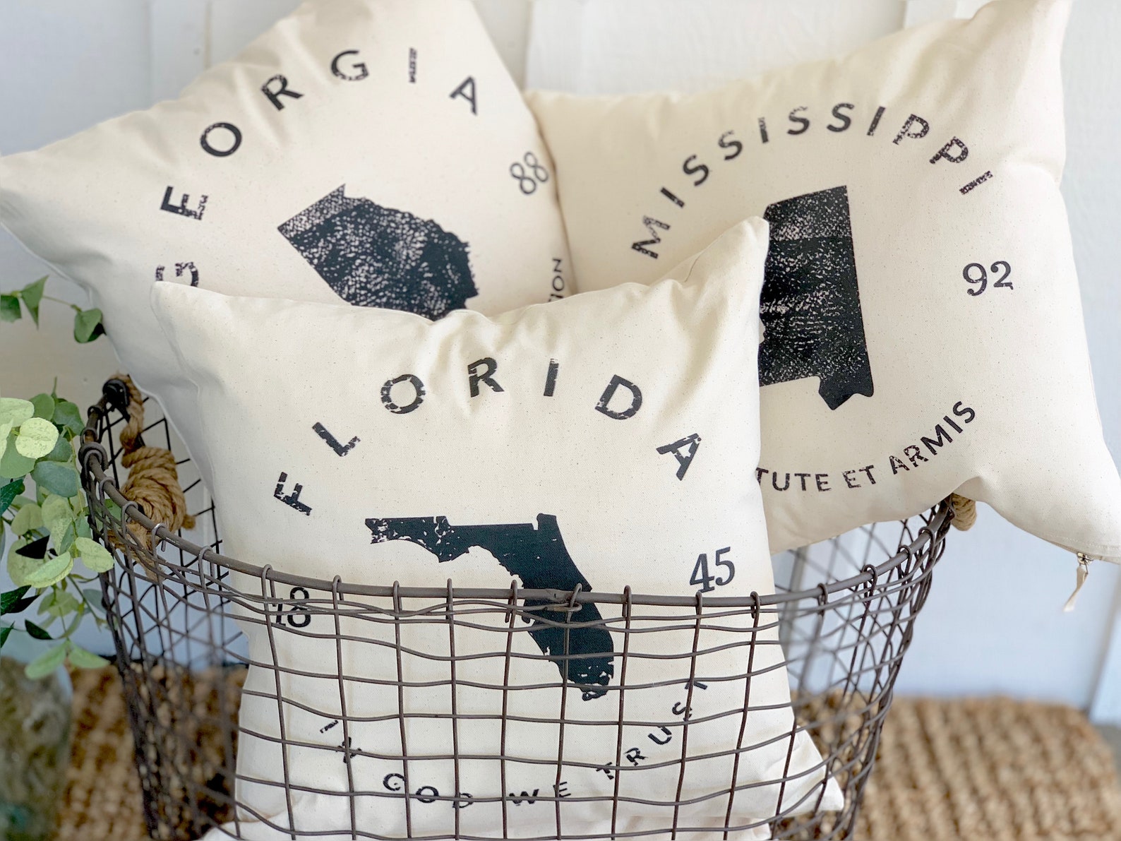Custom State Pillows in Any State State Pride Home Gift New - Etsy
