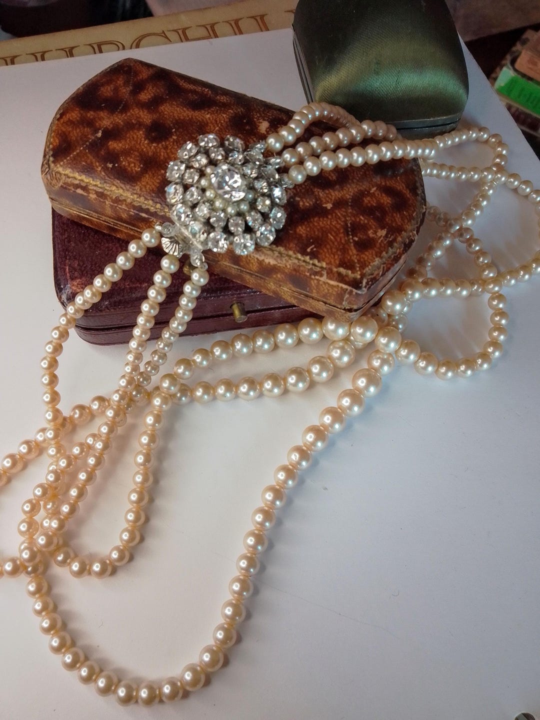 Reserved Antiques 50s Triple Strand Majorca Pearl Necklace - Etsy