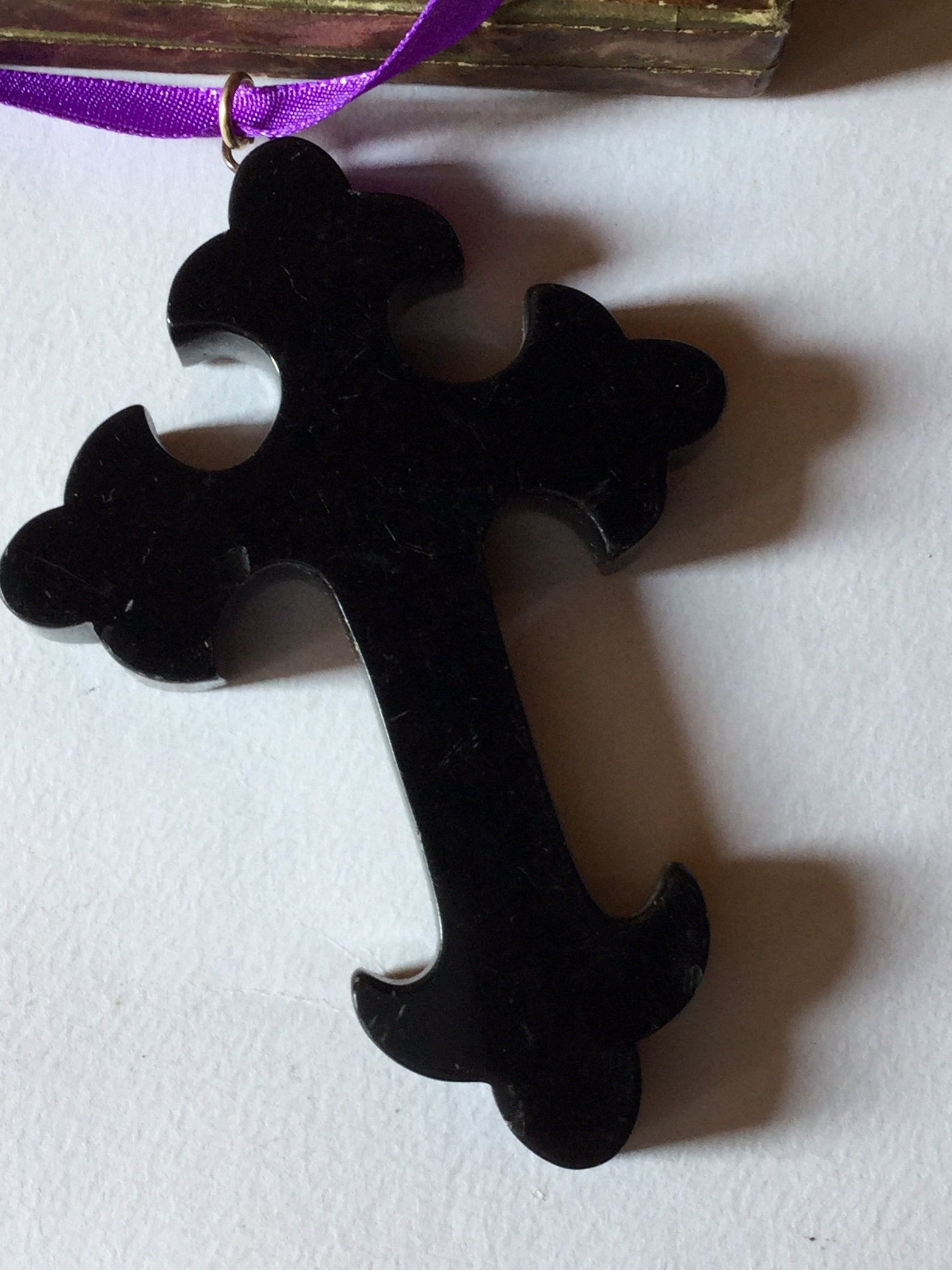 Vintage Victorian Style Mourning Gothic Medieval Cross Pendant | Etsy