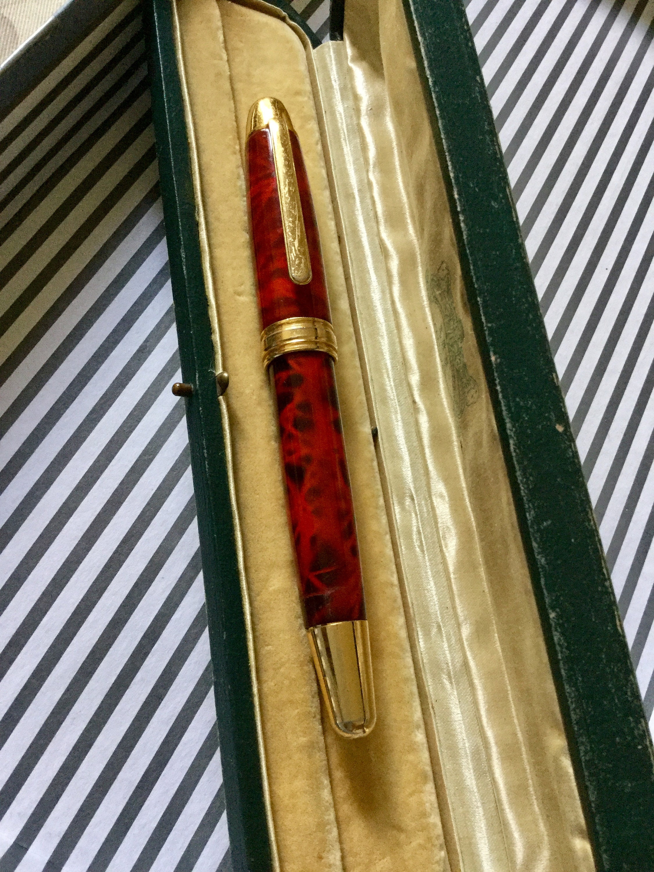 Vintage Gold Enameled Fountain Pen | Etsy