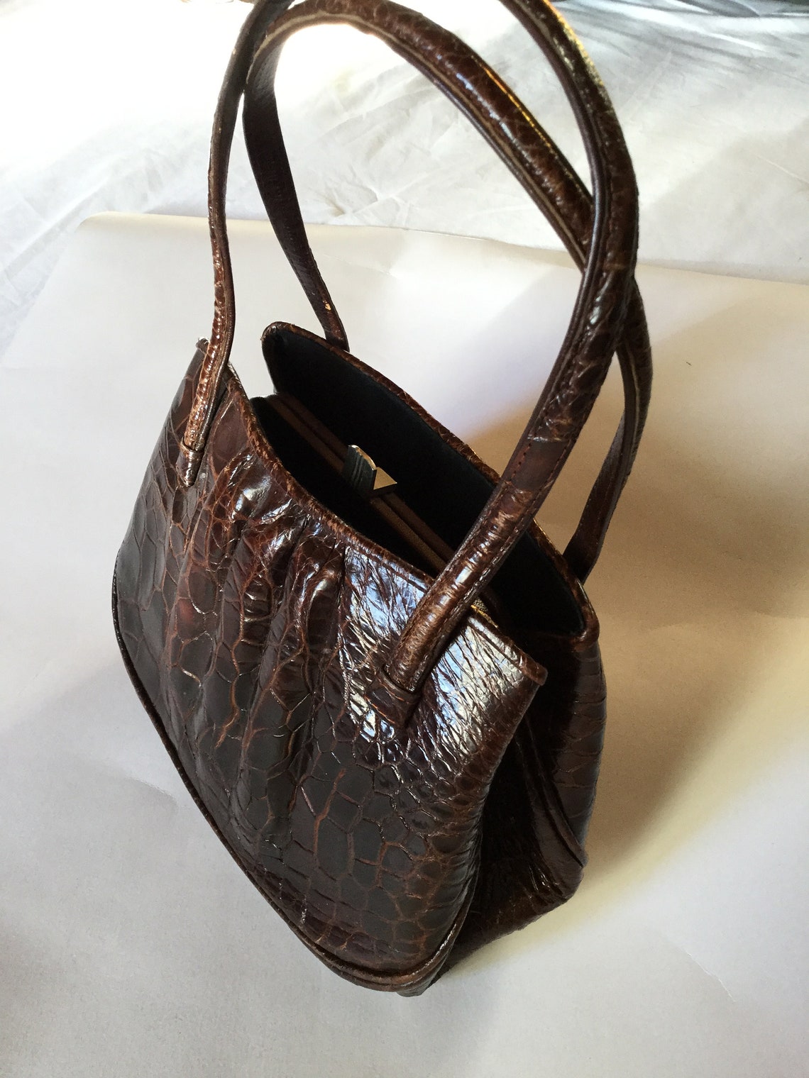 Vintage 1950 Brown Bag - Etsy