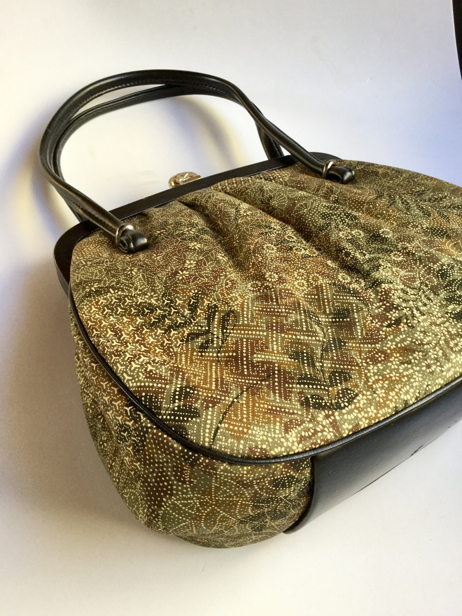 Vintage 1960s Japanese Style Flowered Hand Bag - Etsy