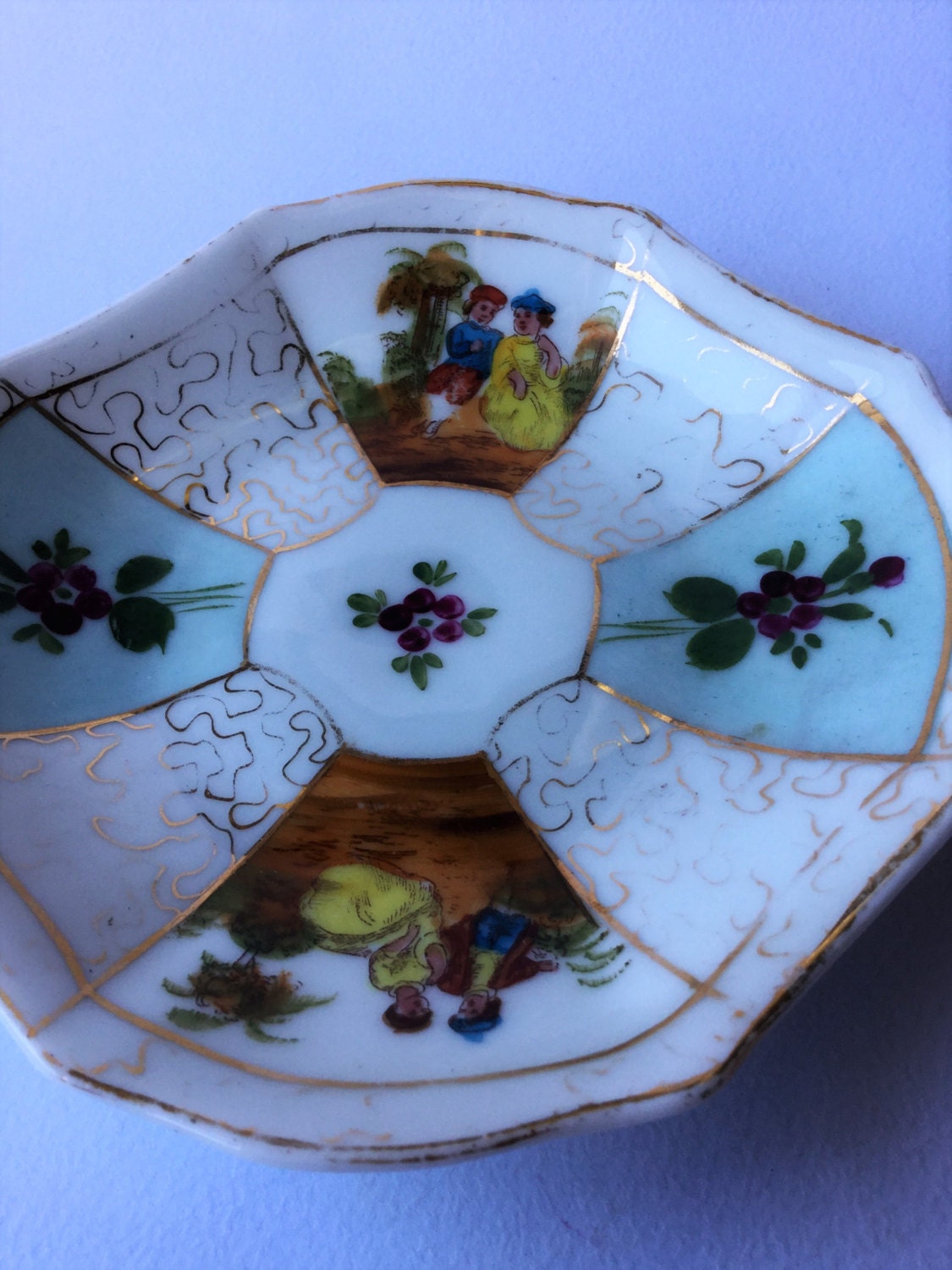 Victorian Hand Painted China Plate Althrou Victorian China | Etsy