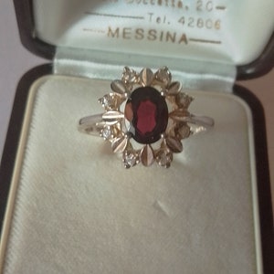 Edwardian Ring Antiques Jewel Engagement Silver Garnet - Etsy