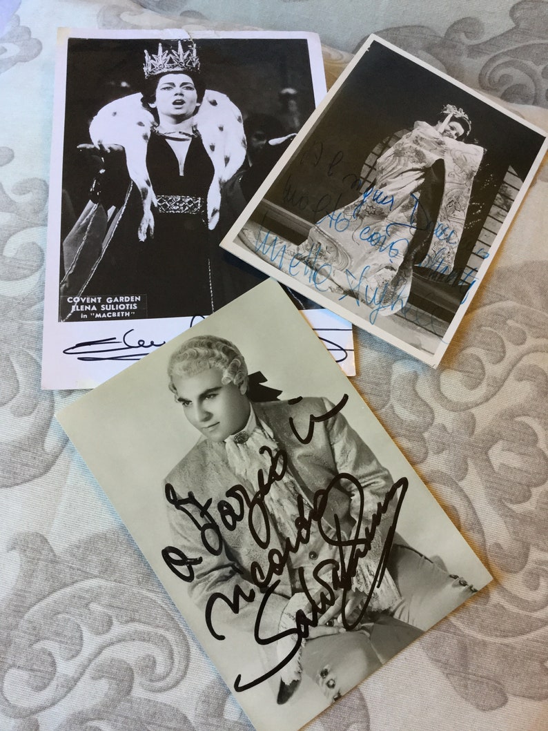 Vintage Opera Singers Autograph Photo Lot - Etsy