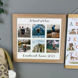 Personalised Travel Collage Picture Frame, Photo Gift, Multi Photo ...