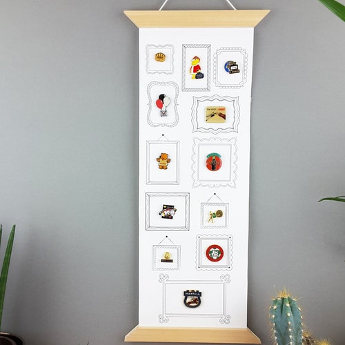 Enamel Pin Display Banner Gallery Wall Pin Display. | Etsy