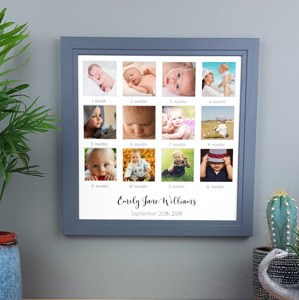 Baby First Year Photo Frame, First Birthday Frame, My First Year Photo ...
