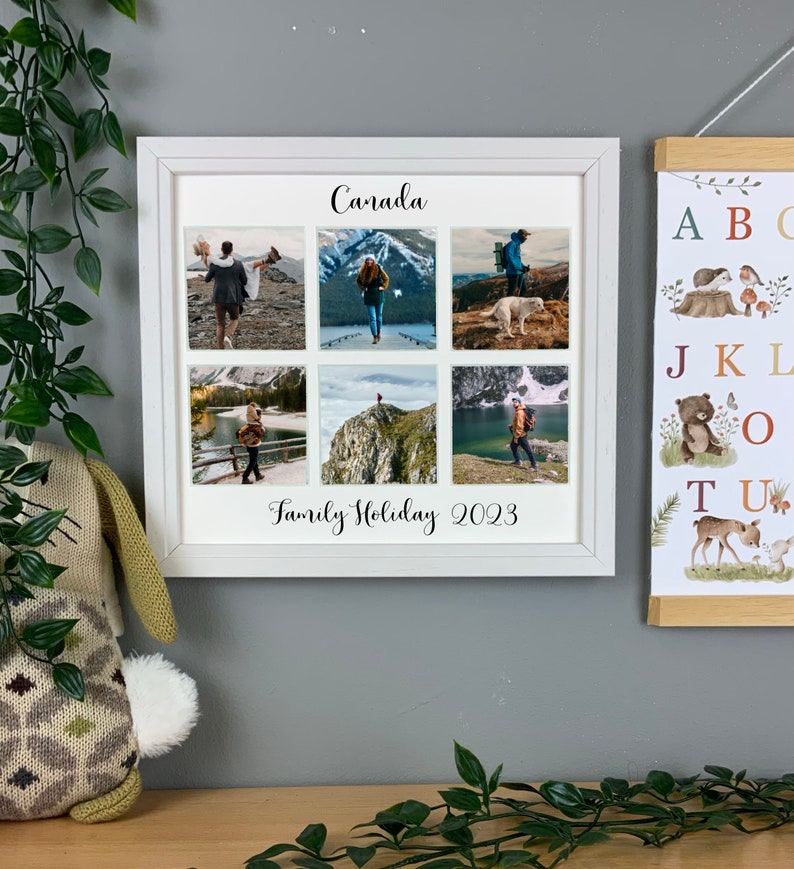 Personalised Travel Collage Picture Frame, Photo Gift, Multi Photo ...