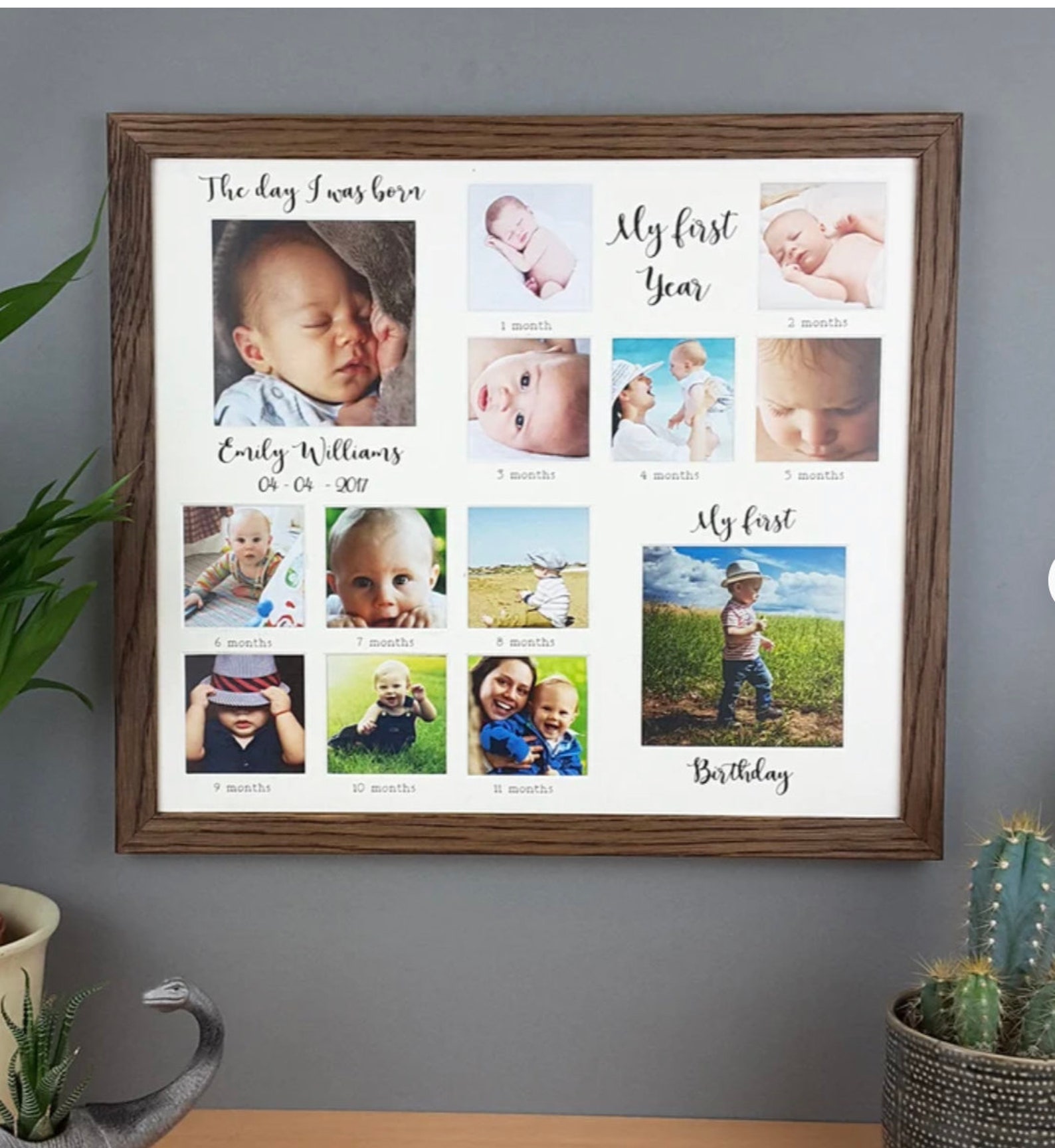 Personalised My First Year Picture Frame First Birthday Gift | Etsy