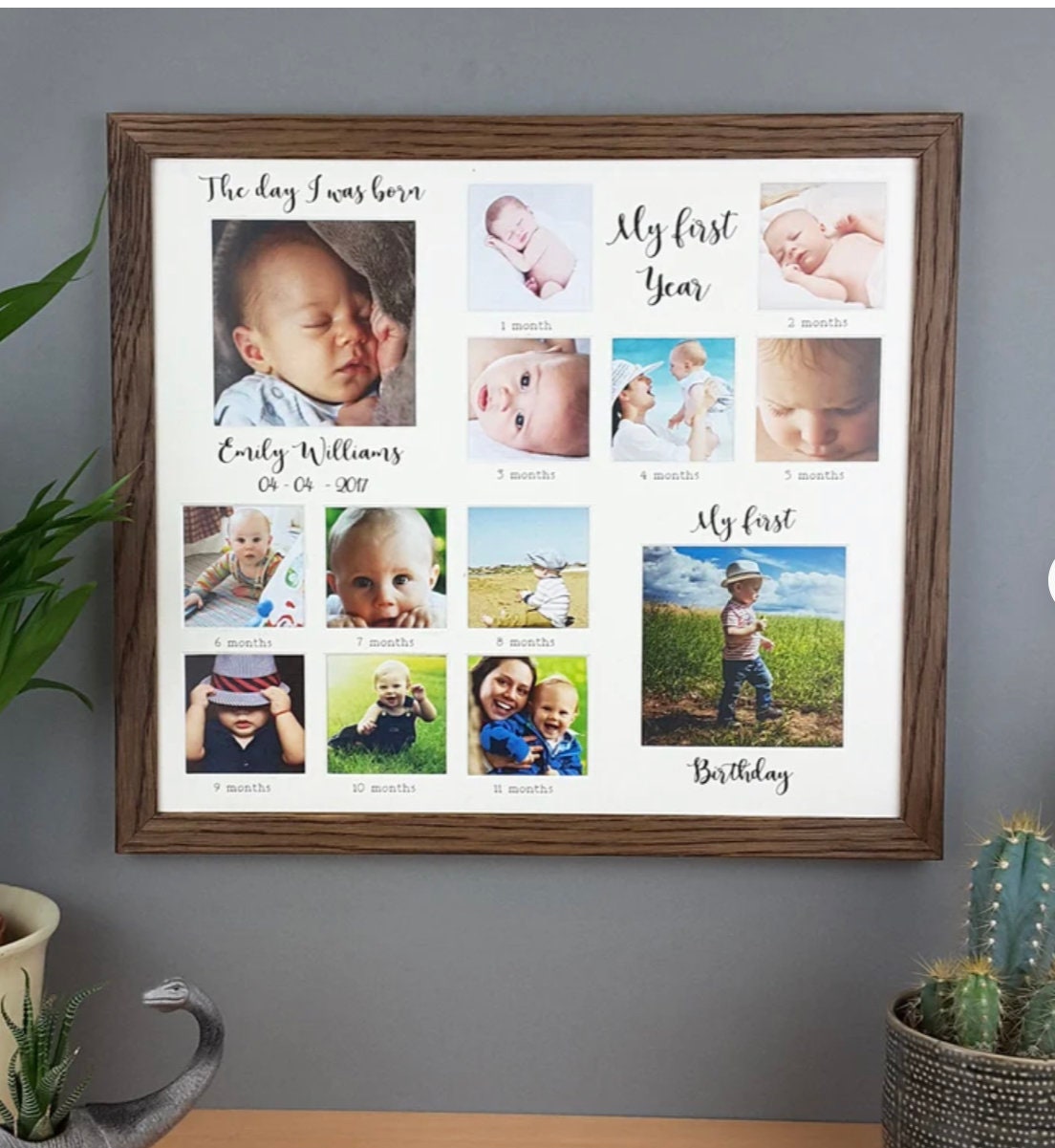 Personalised My First Year Picture Frame First Birthday Gift | Etsy