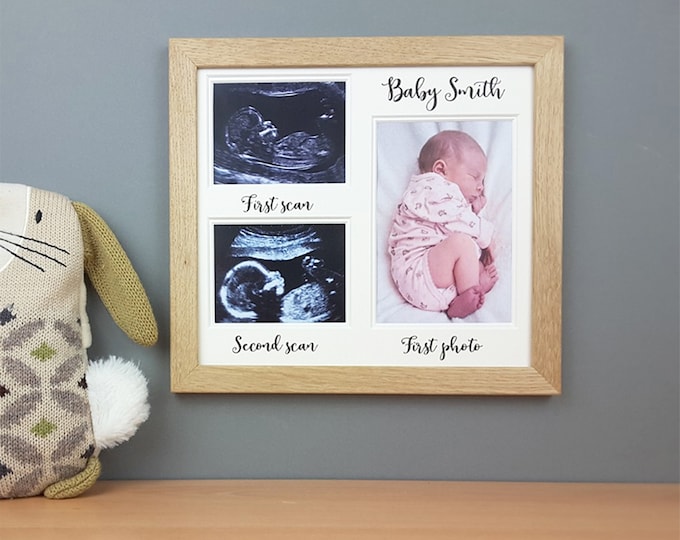 Personalised Baby Scan Frame, Baby Shower Gift, Ultrasound Picture ...