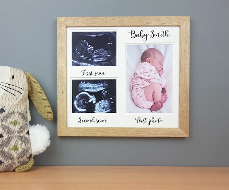 Baby scan frame multi scan Personalised baby gift baby | Etsy
