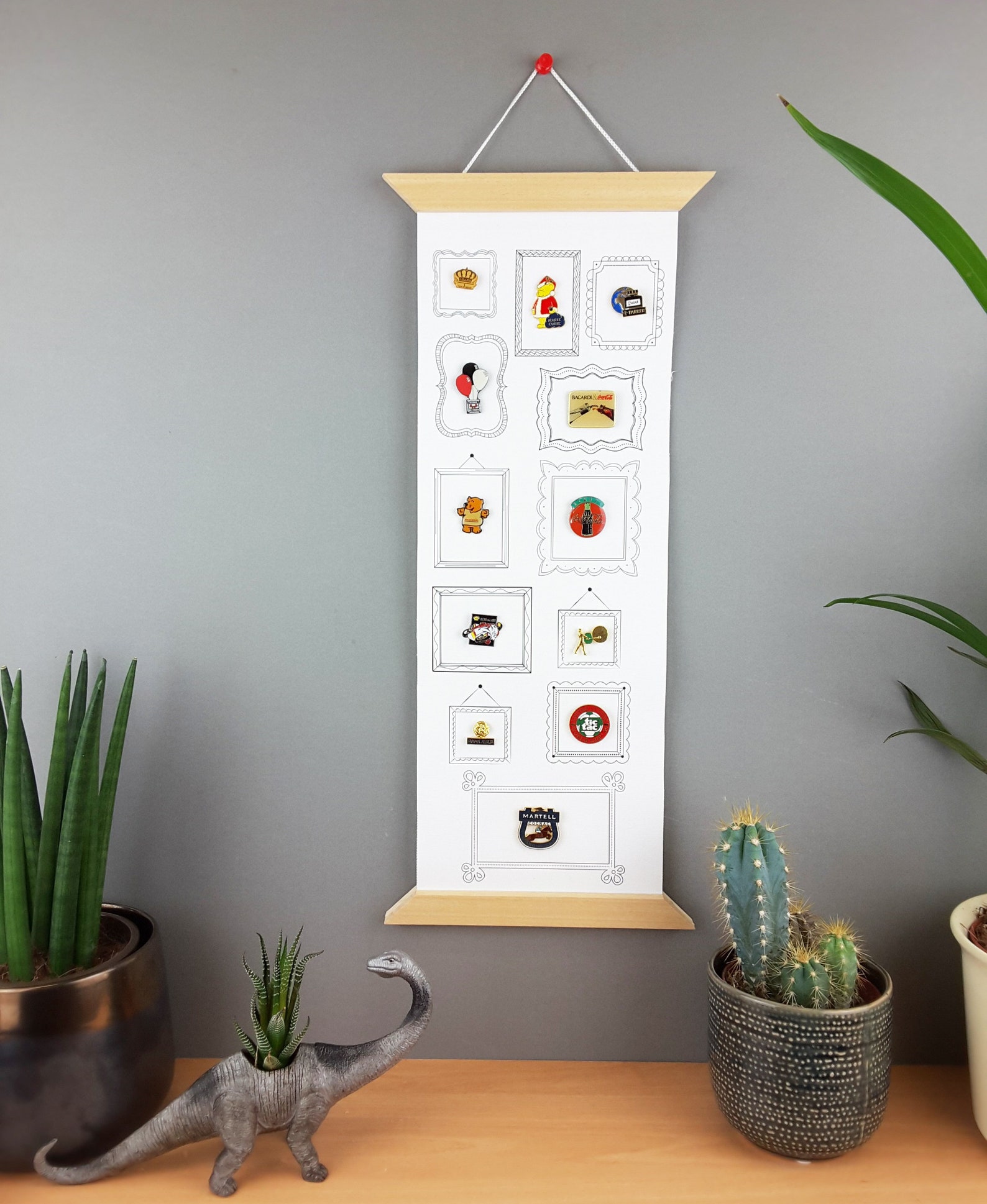 Enamel Pin Display Banner Gallery Wall Pin Display. - Etsy