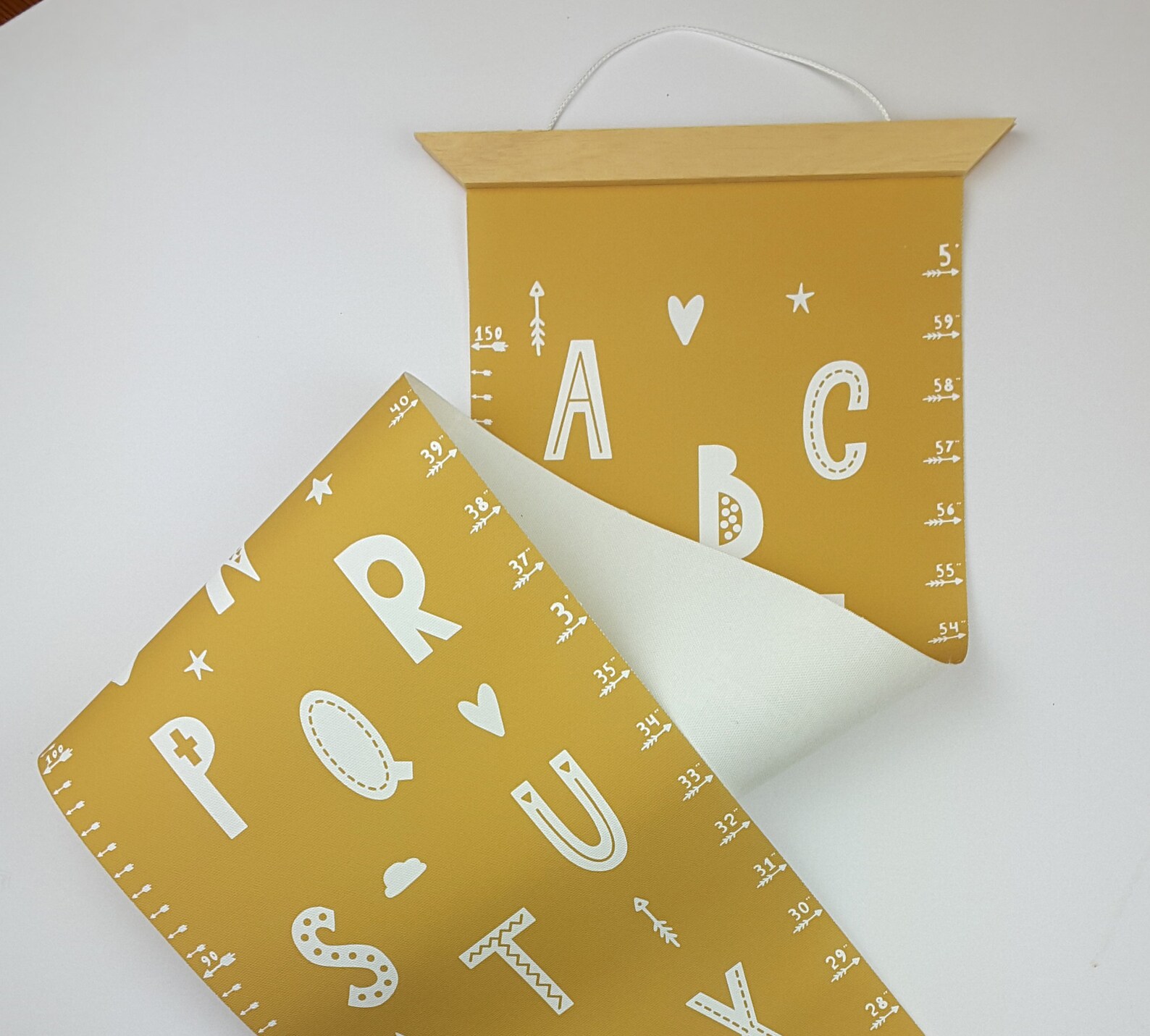 Monochrome Alphabet Growth Chart, Alphabet Print, Monochrome Nursery ...