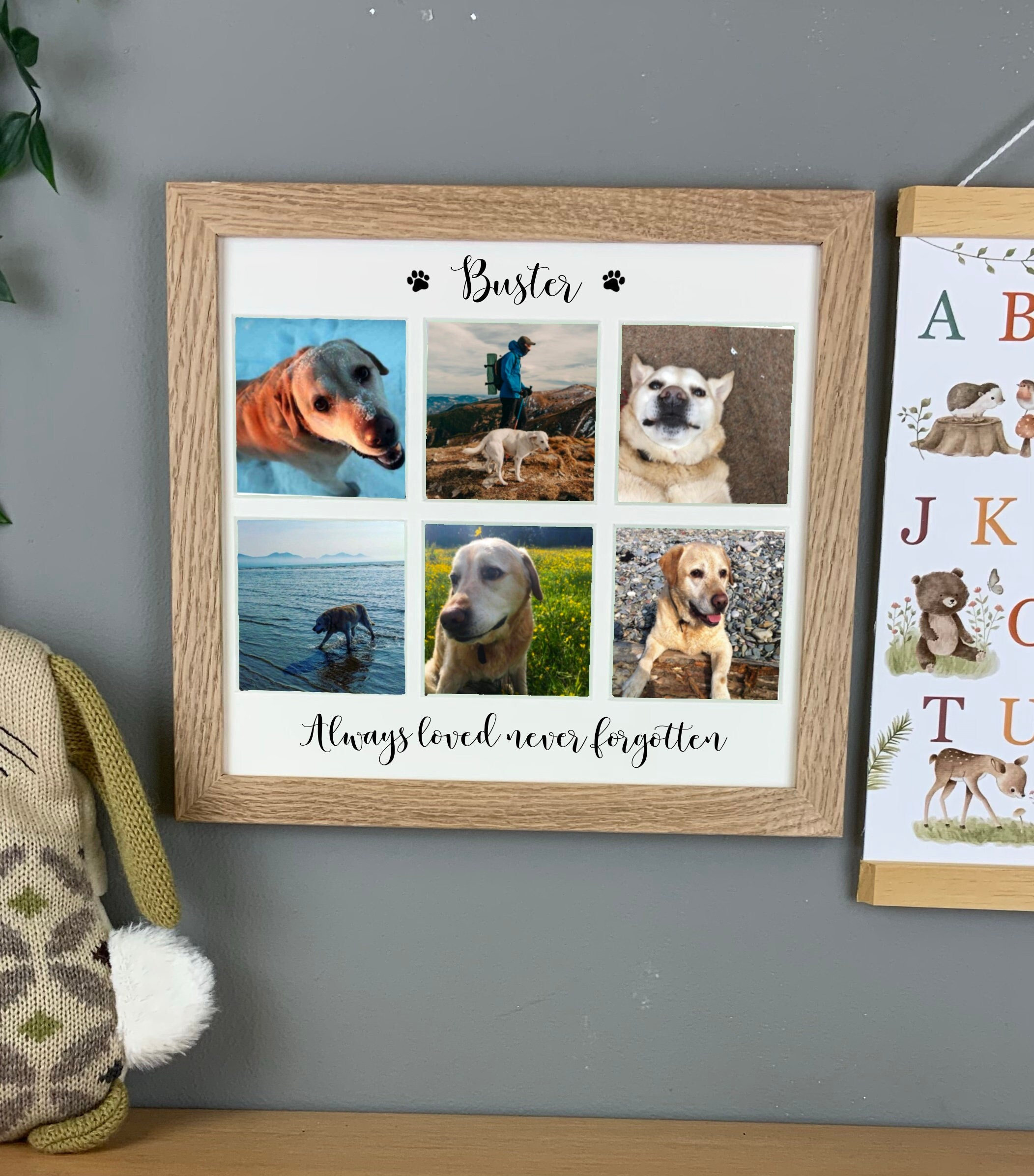 Personalised Animal Lovers Gift, Pet Memorial Picture Frame Collage ...