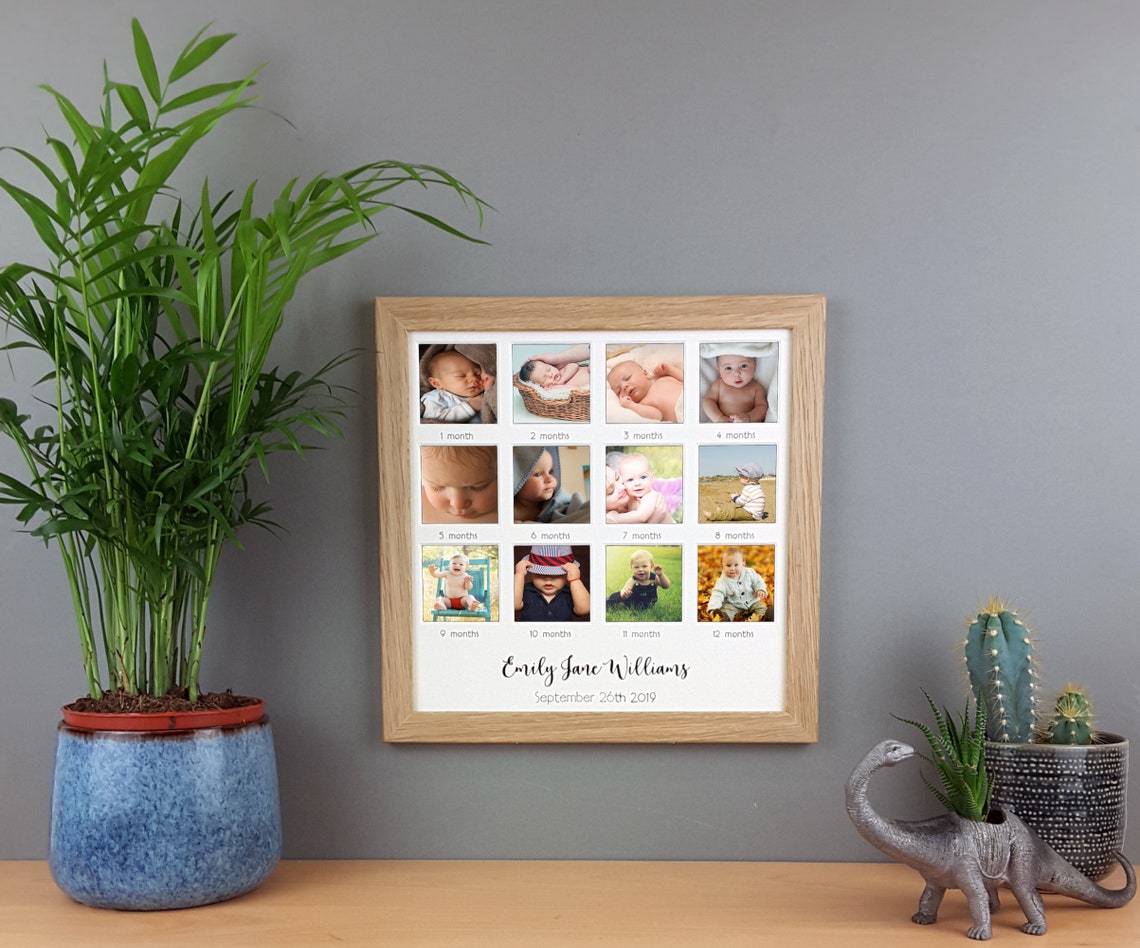 Baby First Year Photo Frame First Birthday Frame My First - Etsy
