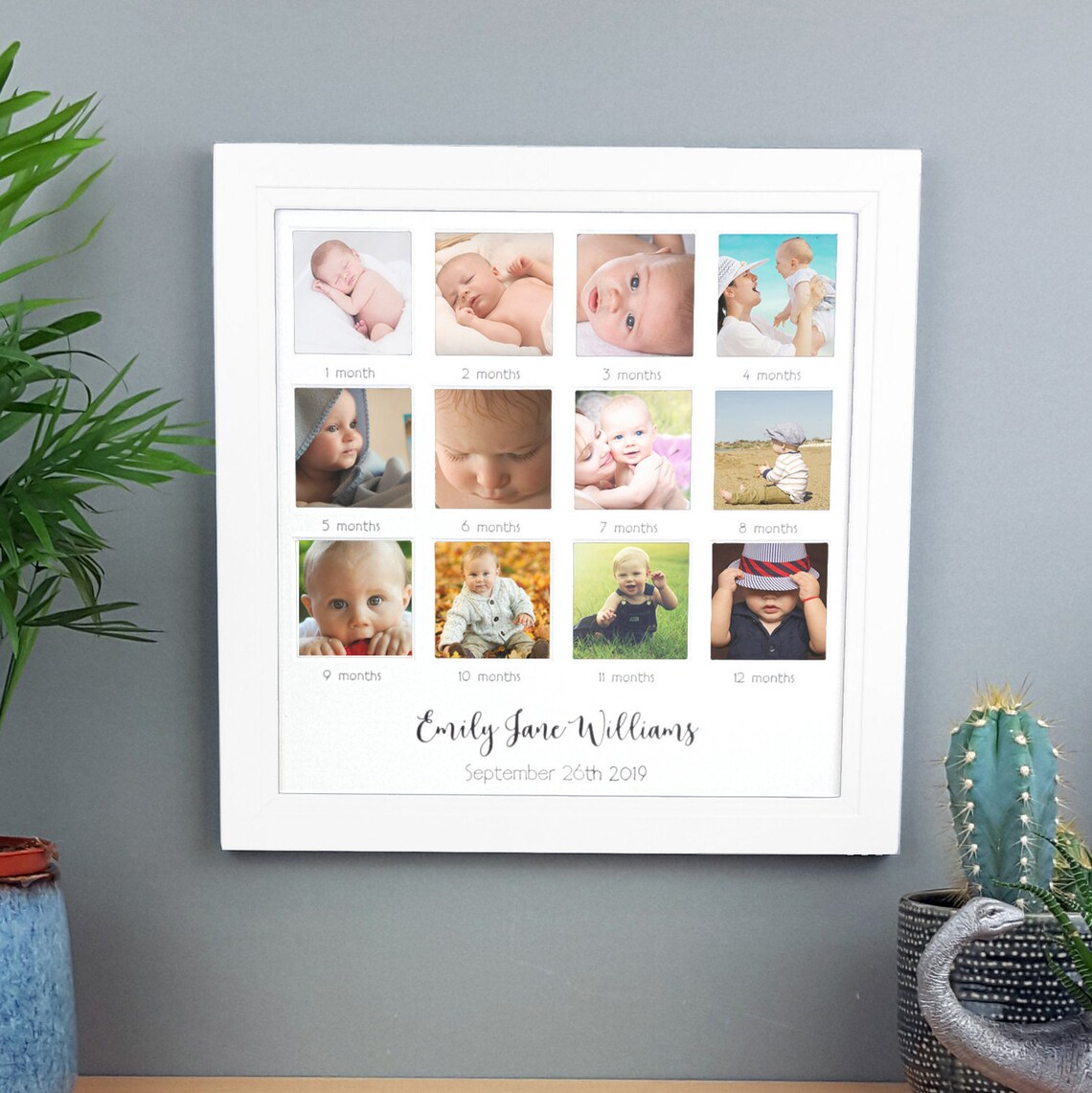Baby First Year Photo Frame, First Birthday Frame, My First Year Photo ...