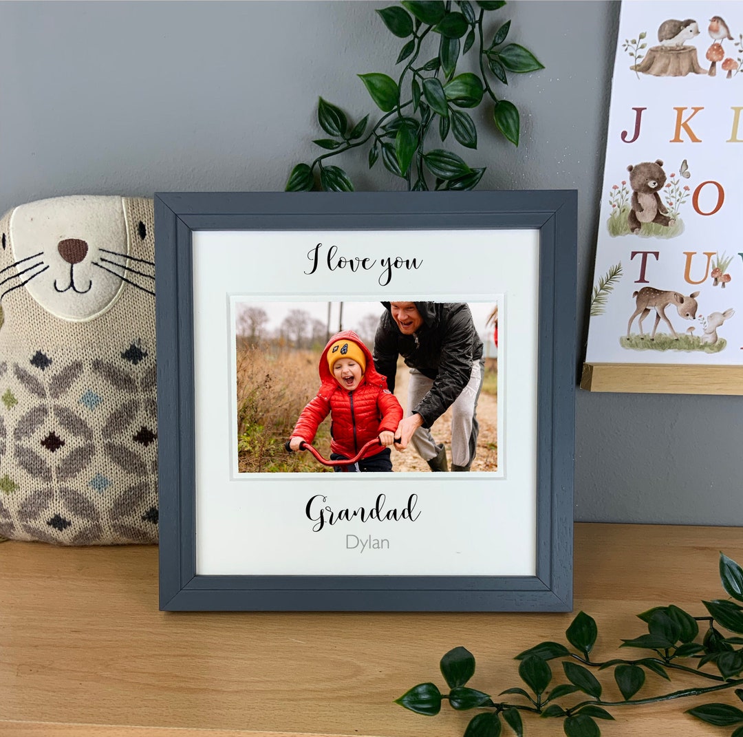 I Love You Grandad Personalised Photo Frame, Photo Gift Idea for ...
