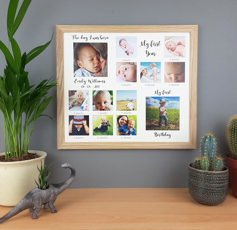Personalised My First Year Picture Frame, First Birthday Gift, Newborn ...