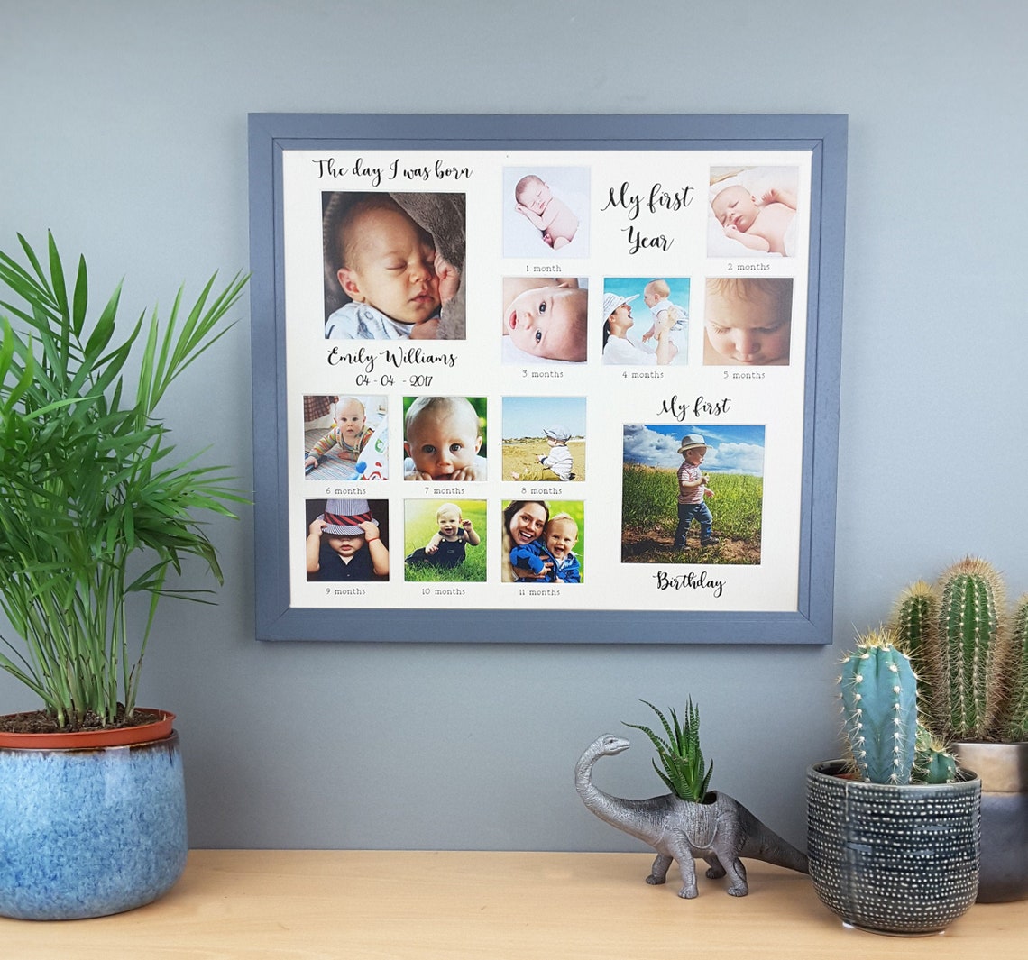 Personalised My First Year Picture Frame First Birthday Gift | Etsy