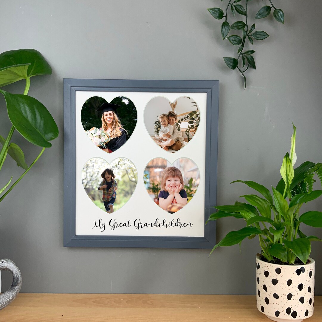 Personalised Heart Collage Picture Frame, Multi Photo Frame, Photo Gift ...