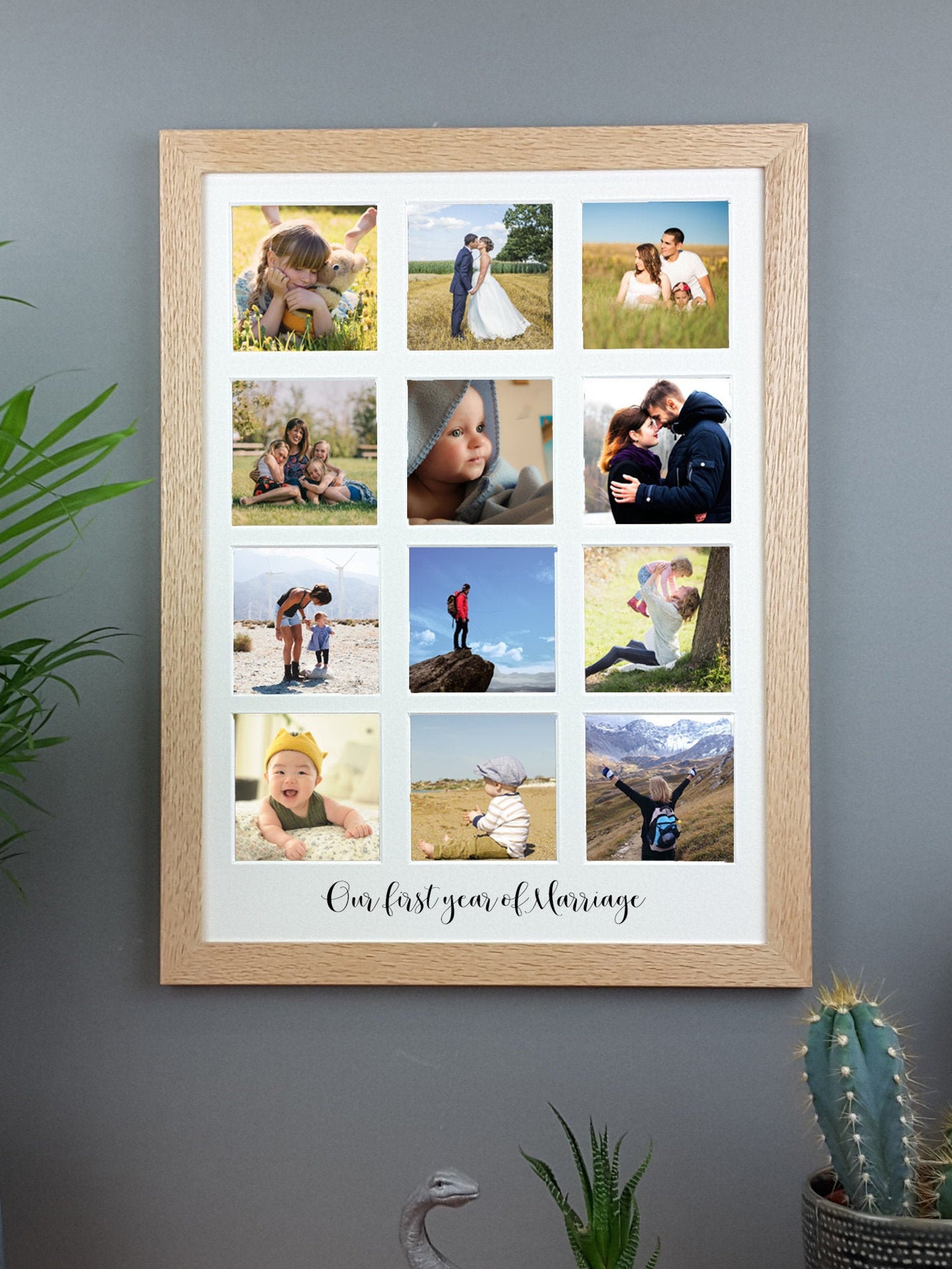 Personalised Multi Photo Frame, Photo Collage Picture Frame, Wedding ...