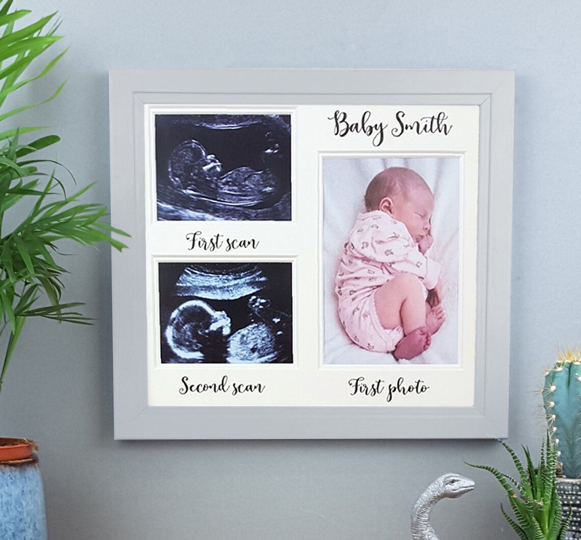 Personalised Baby Scan Frame Baby Shower Gift Ultrasound - Etsy UK