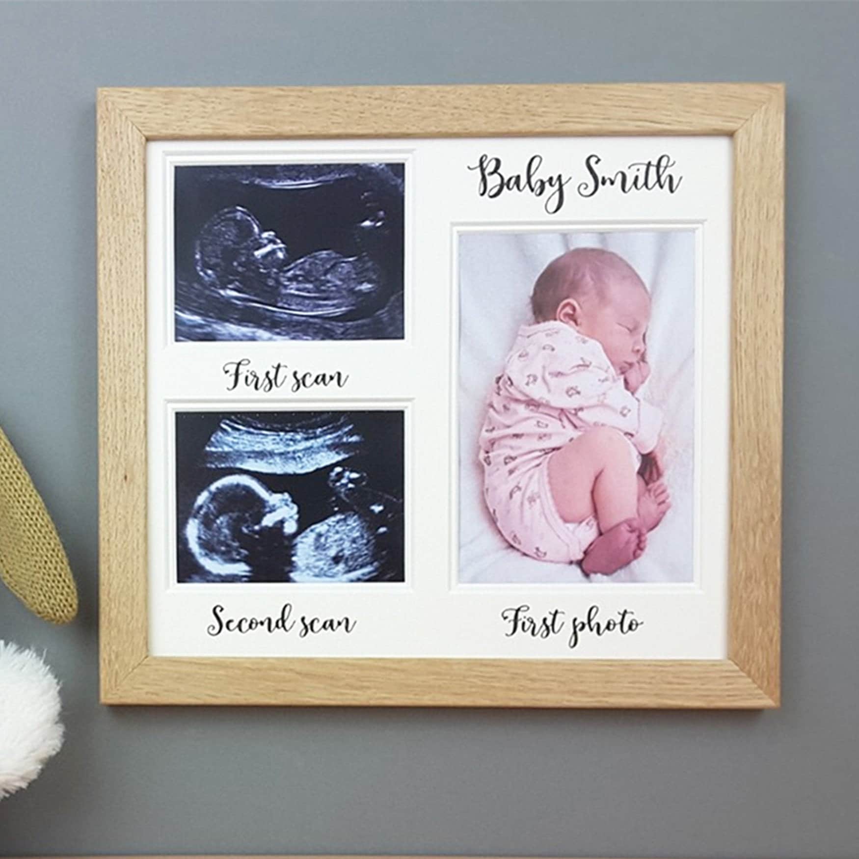 Personalised Baby Scan Frame, Baby Shower Gift, Ultrasound Picture ...