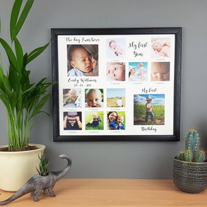 Personalised My First Year Picture Frame, First Birthday Gift, Newborn ...
