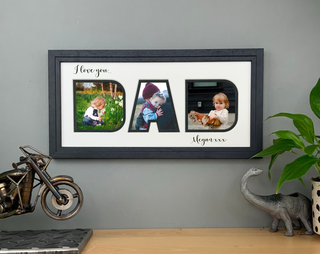 Dad Photo Frame, Father's Day Gift for Dad, Personalised Family Photo ...