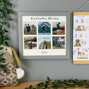 Personalised Travel Collage Picture Frame, Photo Gift, Multi Photo ...