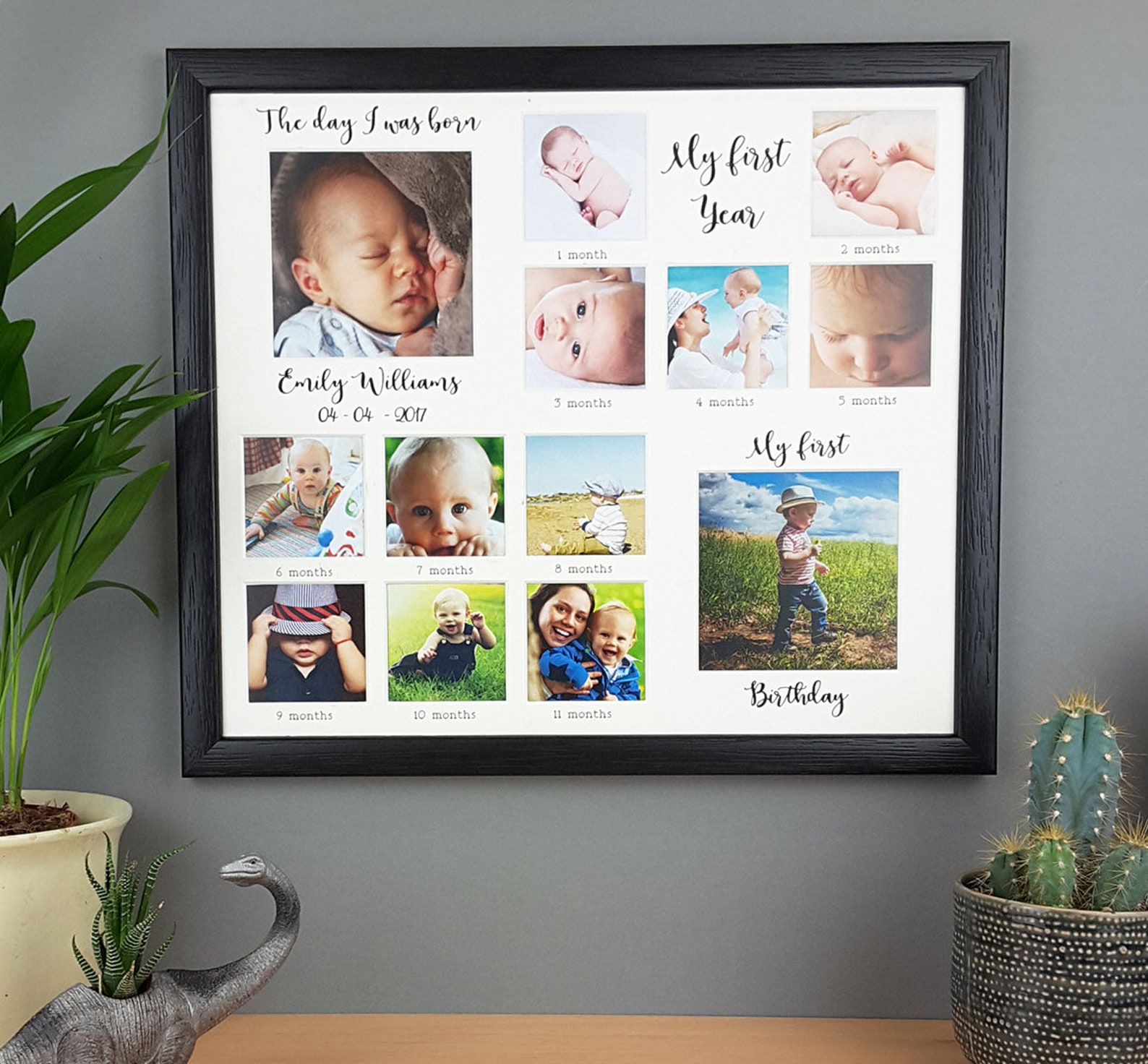 Personalised My First Year Picture Frame First Birthday Gift | Etsy