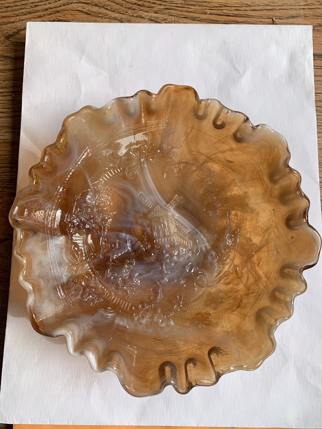 Caramel and Milk Carnaval Melted Glass Candy Dish - Etsy
