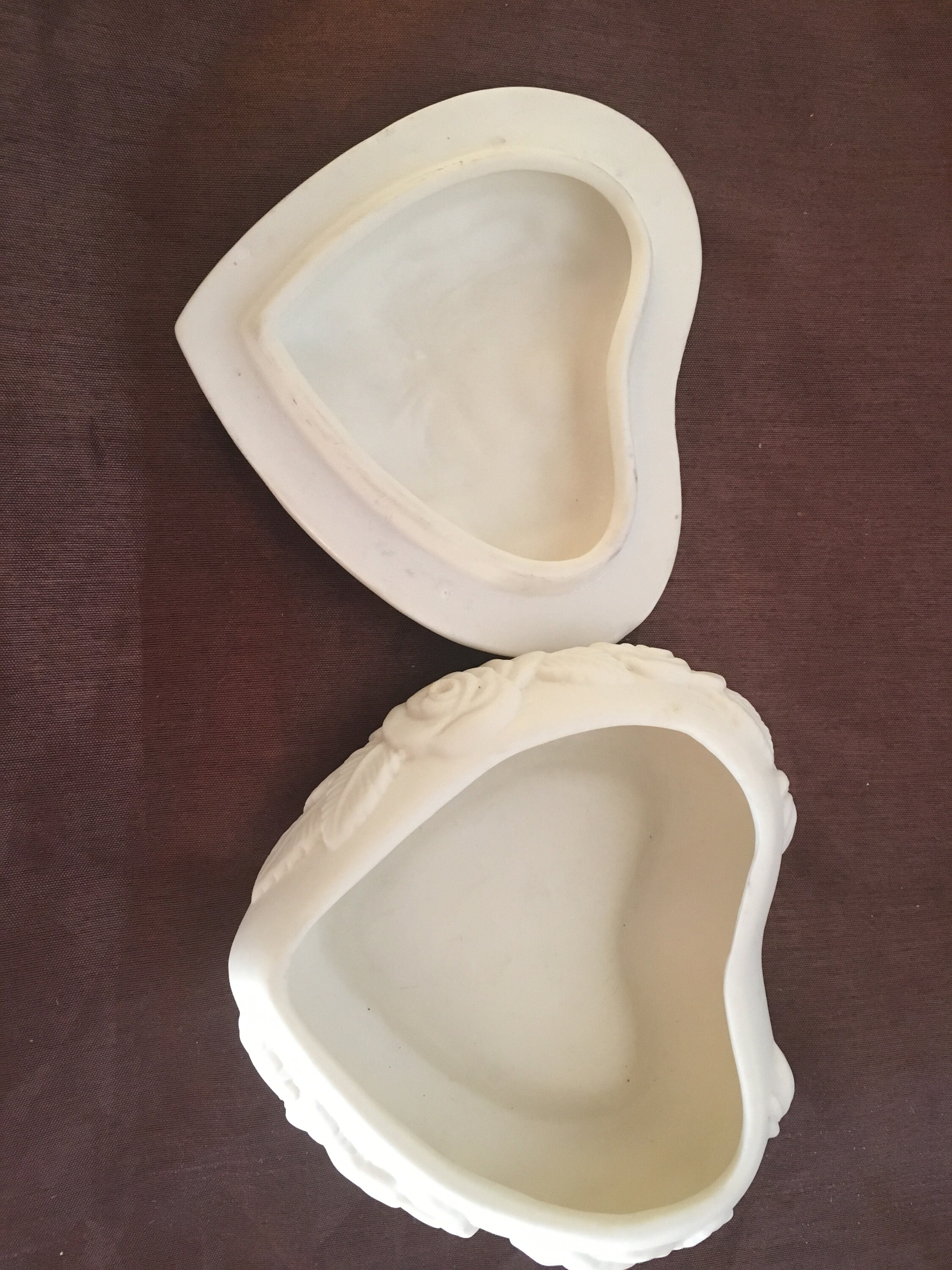 Porcelain Heart Shaped Trinket Box - Etsy