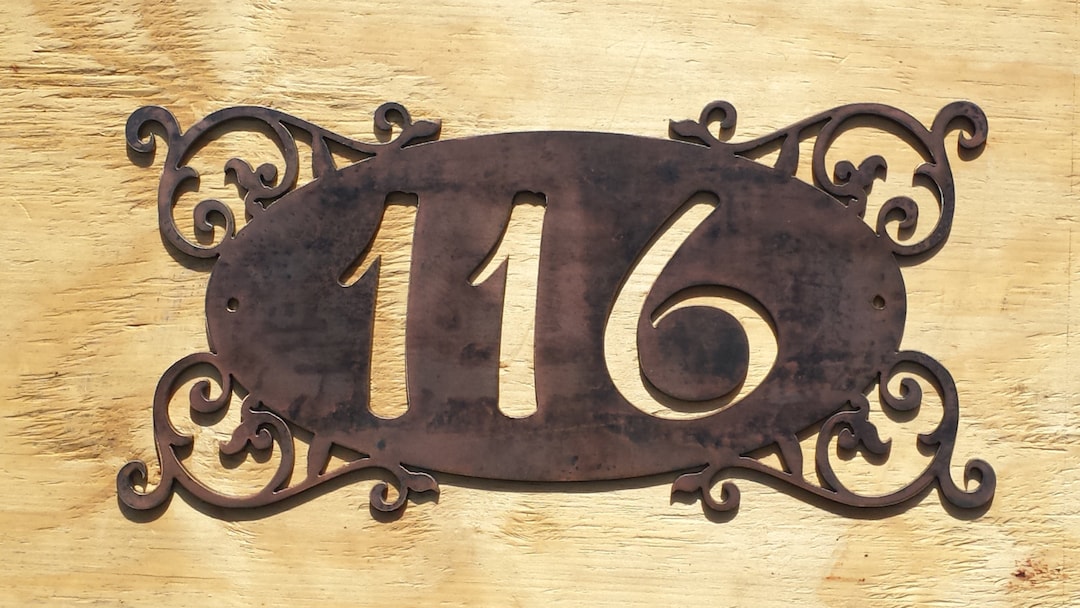 Address Plaque Metal Plate Numbers - Etsy