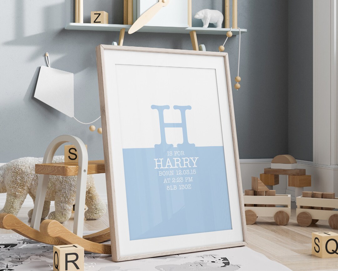 Personalised Birth Stats Print | Minimalist Nursery Art - Etsy UK