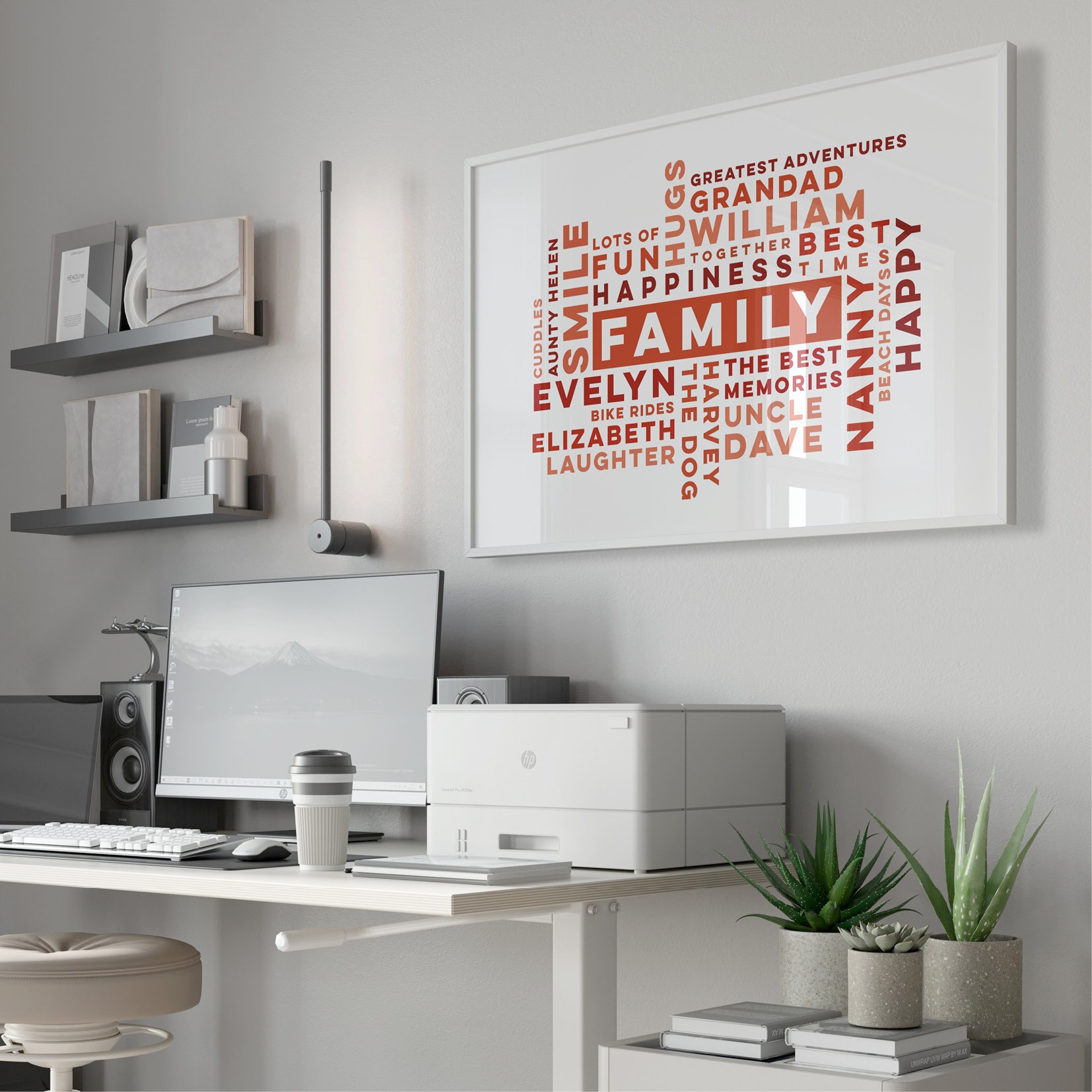 Personalised Family Word Art Print | Custom Keepsake Gift - Etsy