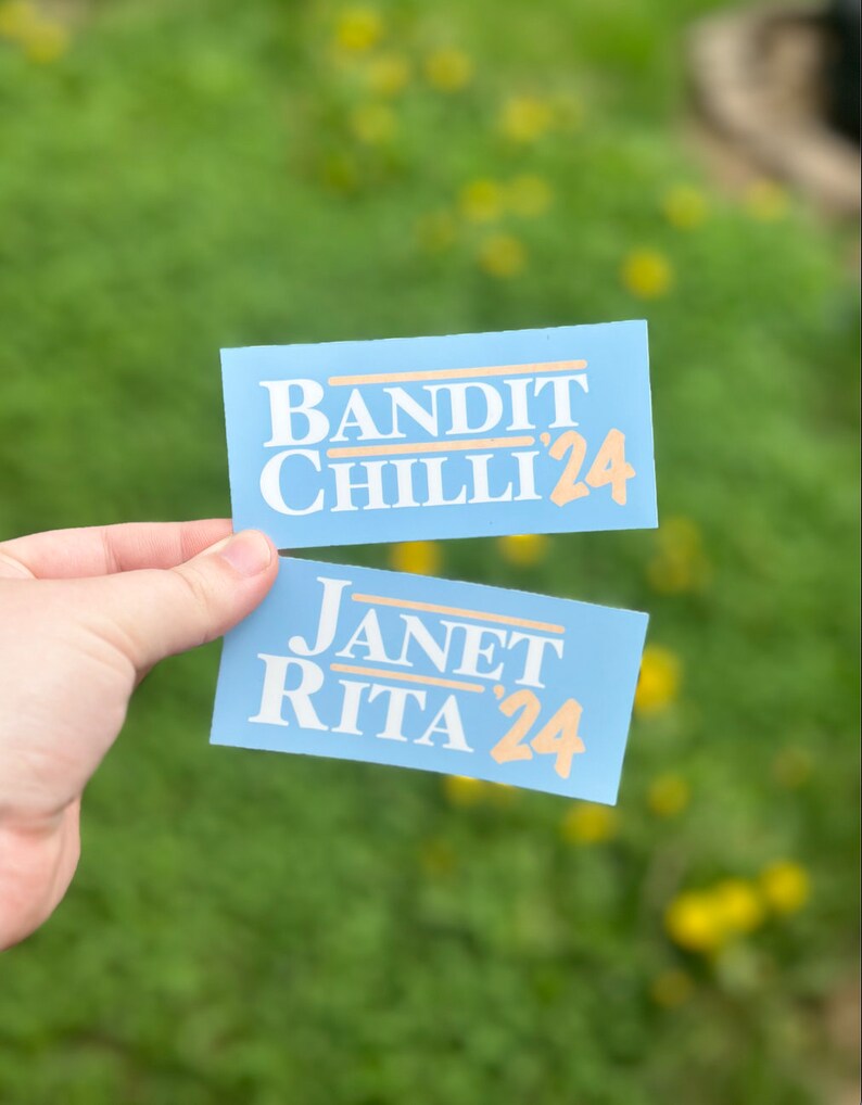 Laminated Janet and Rita 2024 Sticker, Blue Heeler Sticker, Gift ...