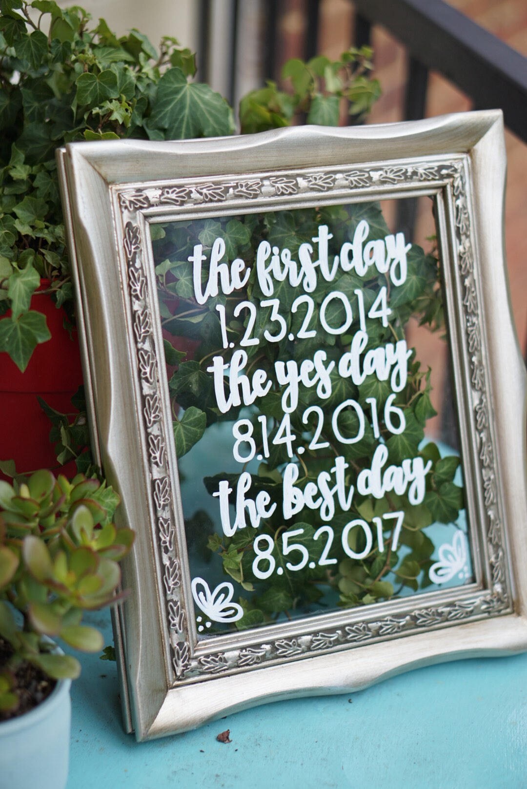 First Day, Yes Day, Best Day Acrylic Sign, Wedding Sign With Dates ...