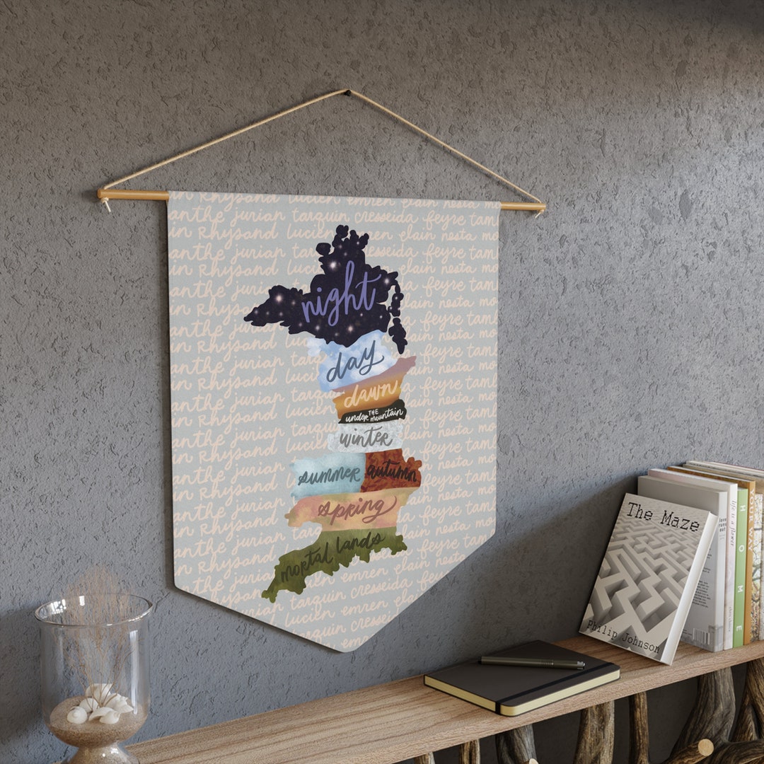 Prythian Pennant, ACOTAR Map Pennant for Home Decor, Booktok Reading ...
