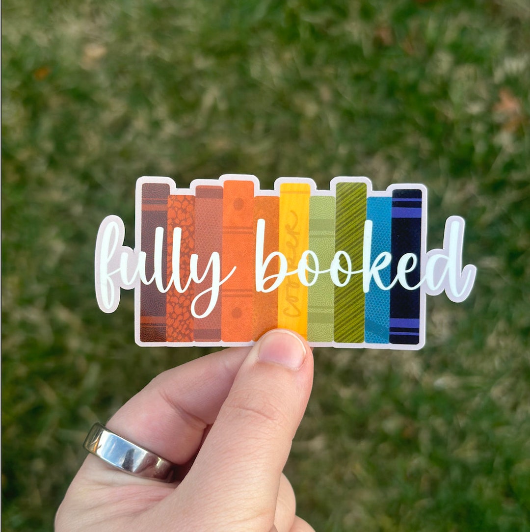 Laminated Fully Booked Sticker for Kindle, Rainbow Book Sticker, Gift ...