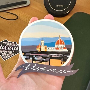 Waterproof Florence, Italy Vinyl Sticker, Gift Sticker for Travel ...