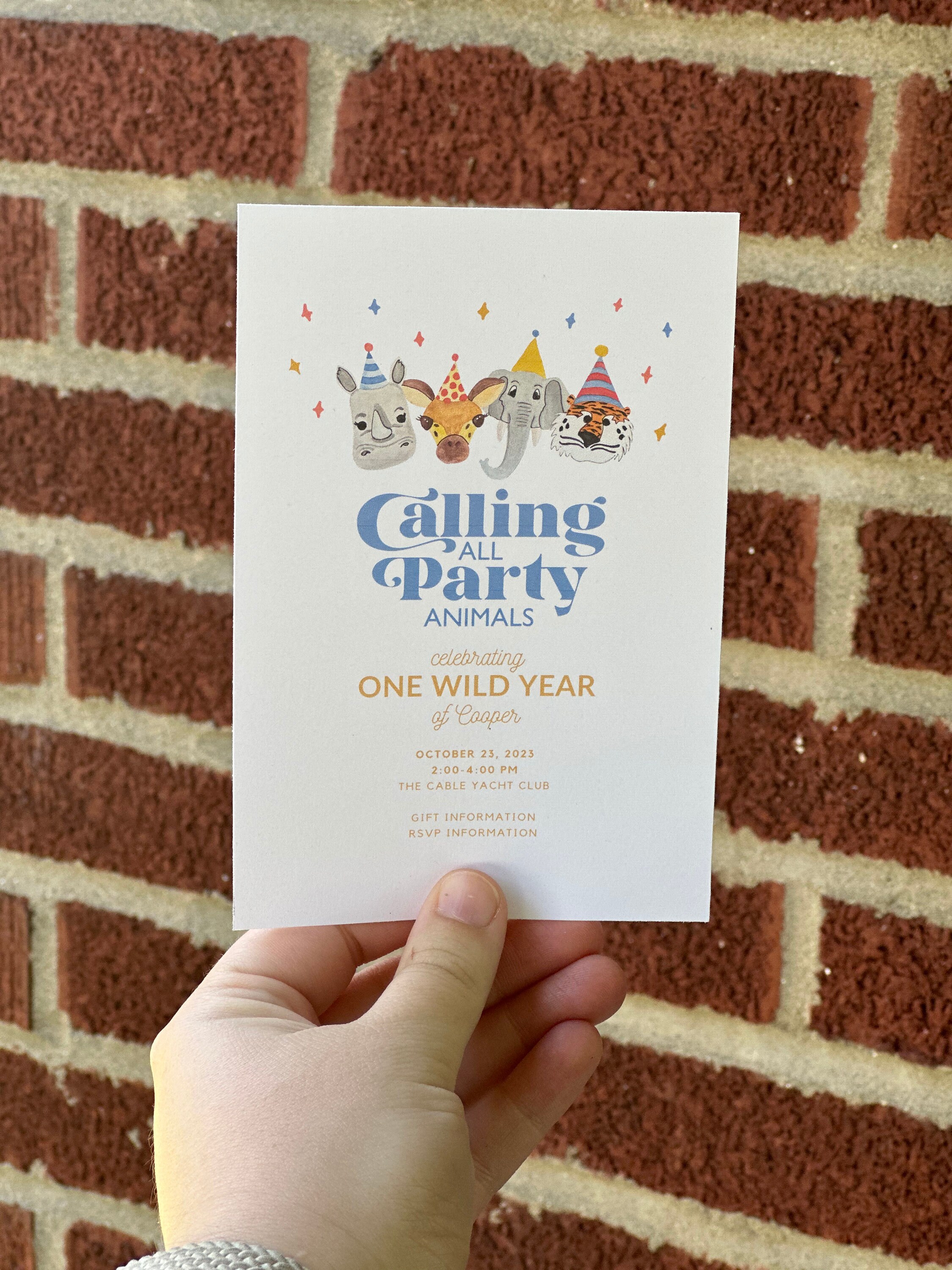 Party Animals Party Invitation, Party Animals Birthday Party, One Wild ...