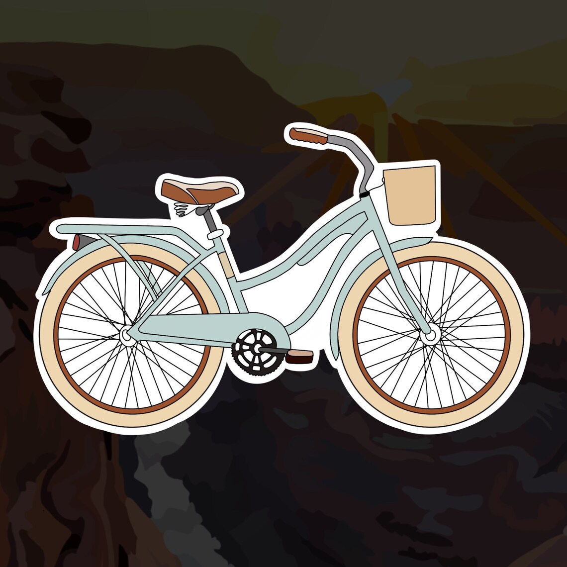 Waterproof Beach Bike Cruiser Vinyl Sticker Gift Sticker for | Etsy