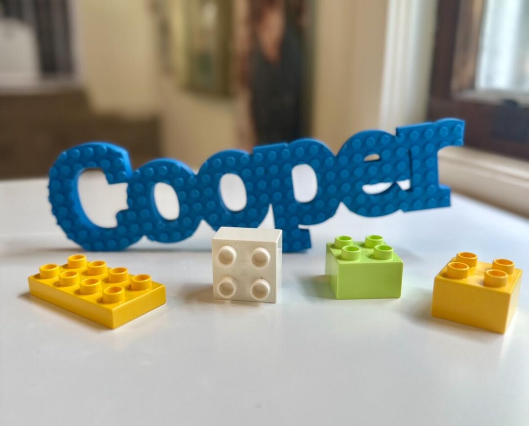 Personalized Kid's Name Puzzle Sign, Brick Toys, Functional Toys ...