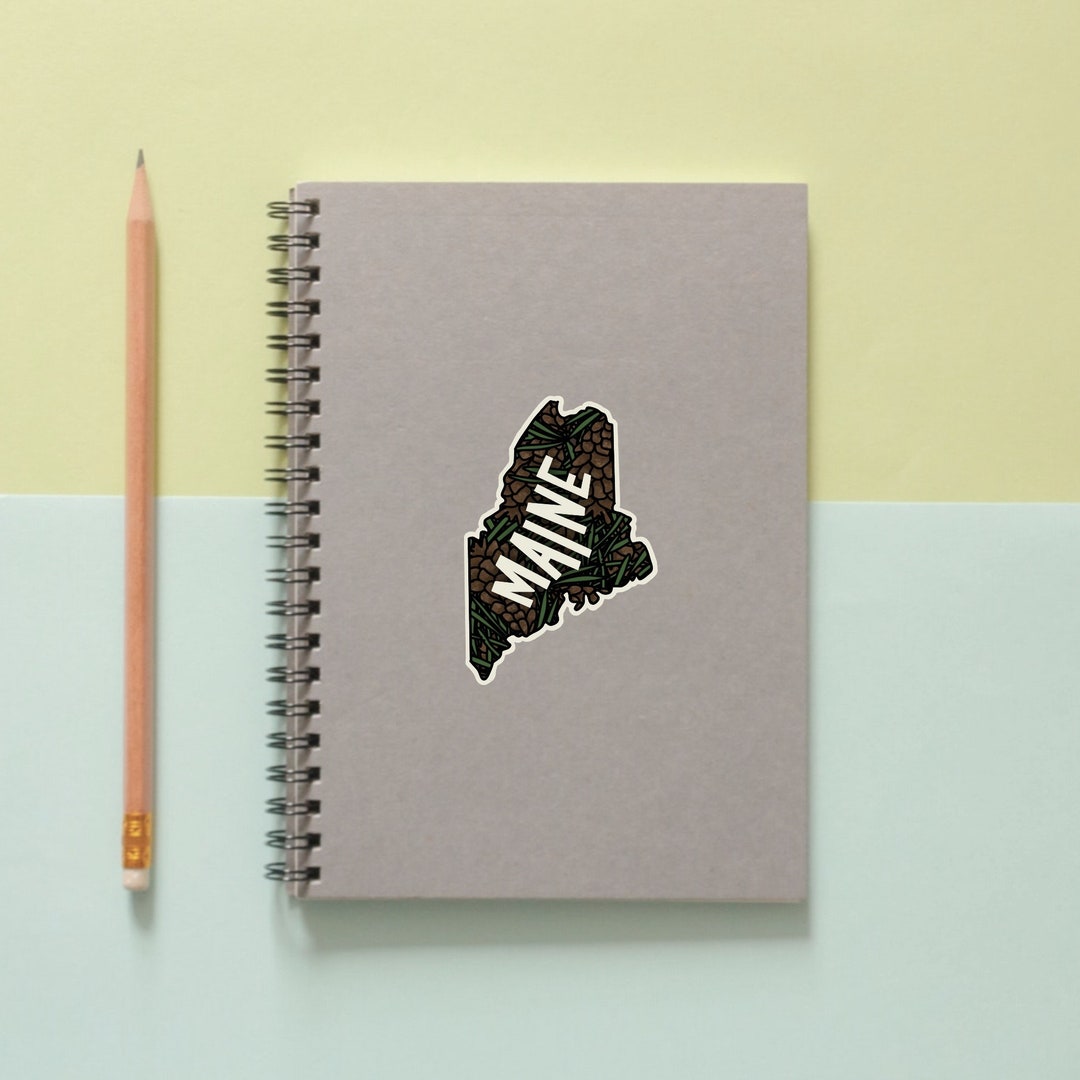 Waterproof Maine State Flower Sticker, White Pine Cone Flower Sticker ...