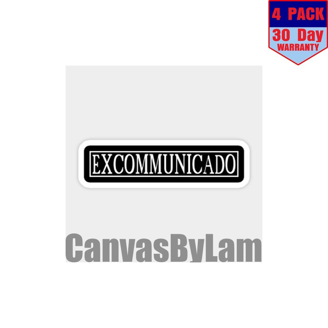 Excommunicado 4 pack 4x4 Inch Sticker Decal | Etsy