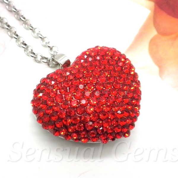 Red Crystal Heart - Etsy