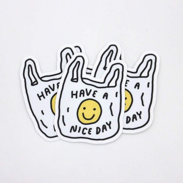 Smiley Face Have a Nice Day Sticker - Etsy